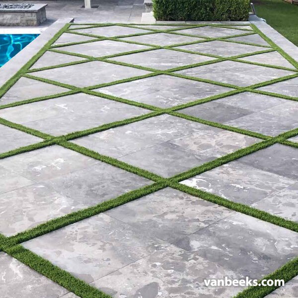 Banas Antique Black Natural Stone Pavers | Van Beek's