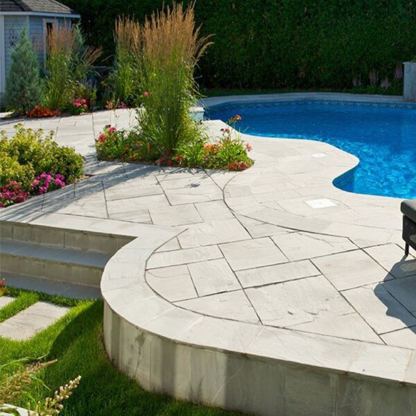 Banas Dove Grey Natural Stone Coping | Van Beek's