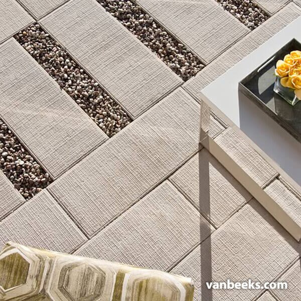 BWS Basket Weave Pattern Concrete Patio Stone | Van Beek's