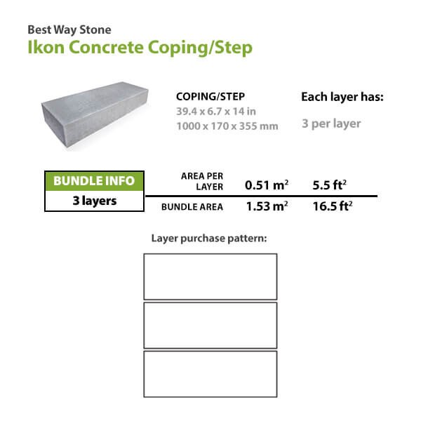 Best Way Stone Ikon Concrete Coping | Van Beek's