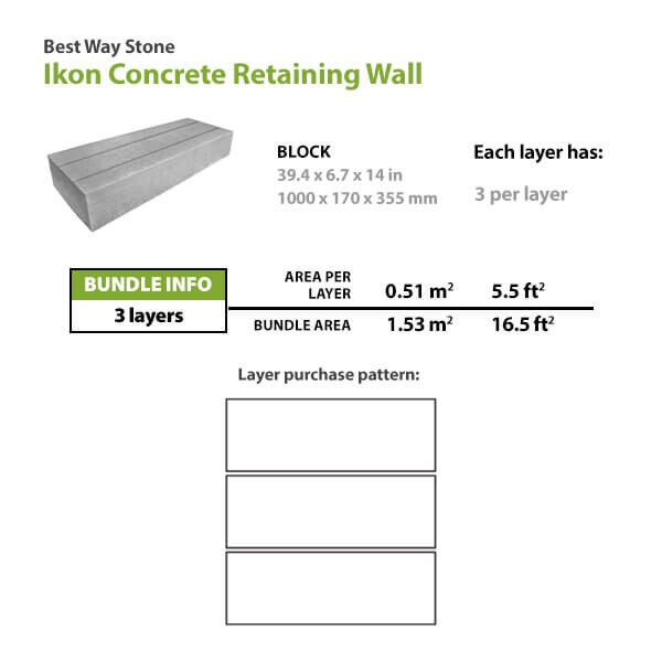 Best Way Stone Ikon Concrete Retaining Wall | Van Beek's