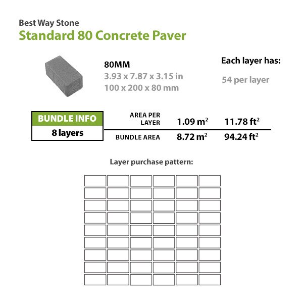 BWS Standard Concrete Paver | Van Beek's
