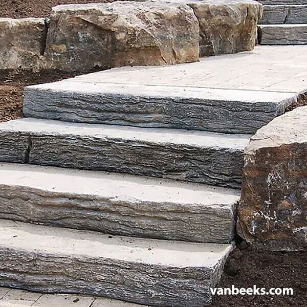 Ed's Concrete Precast Country Stone Steps | Van Beek's