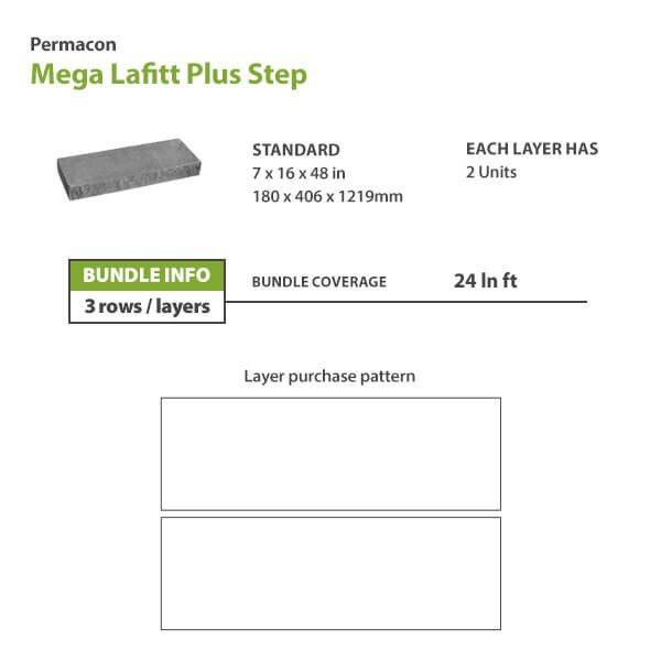 Permacon Mega Lafitt Plus Concrete Step | Van Beek's