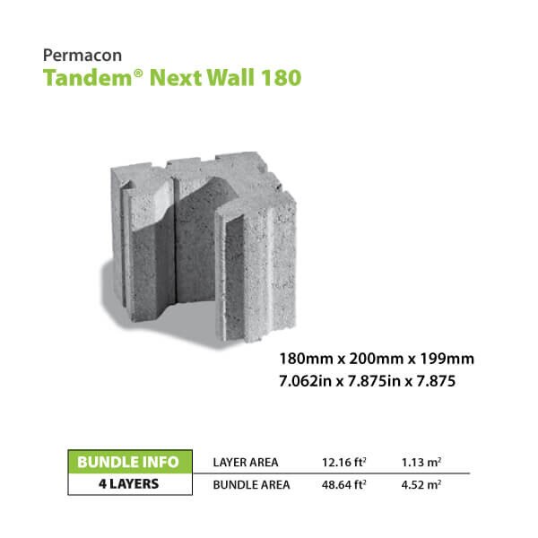 Permacon Tandem Next Wall System | Van Beek's