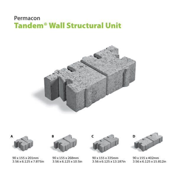 Permacon Tandem Next Wall System | Van Beek's