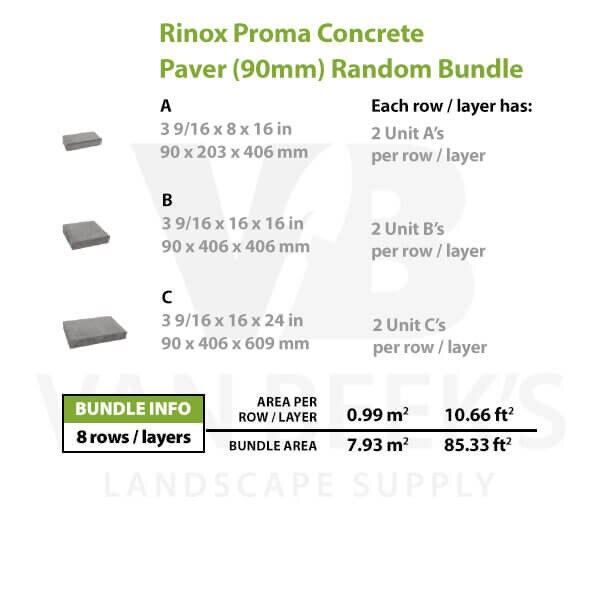 Rinox Proma Concrete Paver (90mm) | Van Beek's