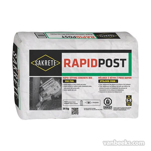 Sakrete Rapid Post Concrete Mix 30KG bag | Van Beek's