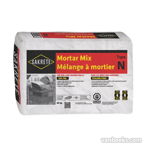 Sakrete Type N Mortar Concrete Mix | Van Beek's