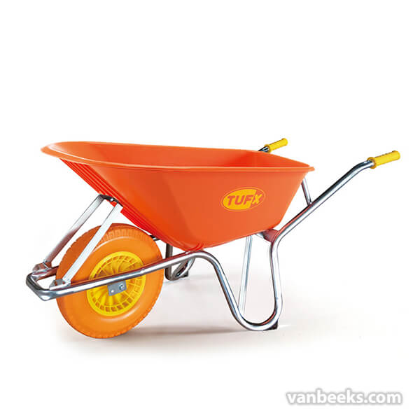 TUFX PX120F 6 Cu. Ft Plastic Tray Wheelbarrow | Van Beek's