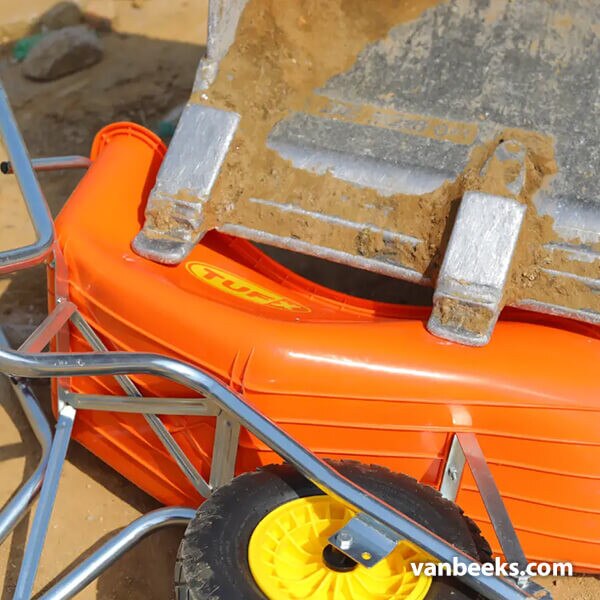 TUFX PX120F 6 Cu. Ft Plastic Tray Wheelbarrow | Van Beek's