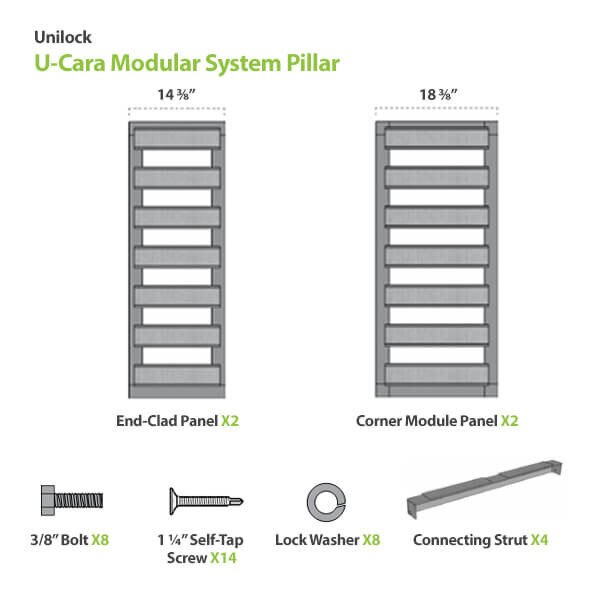 Unilock U-Cara Modular System Pillar Module | Van Beek's